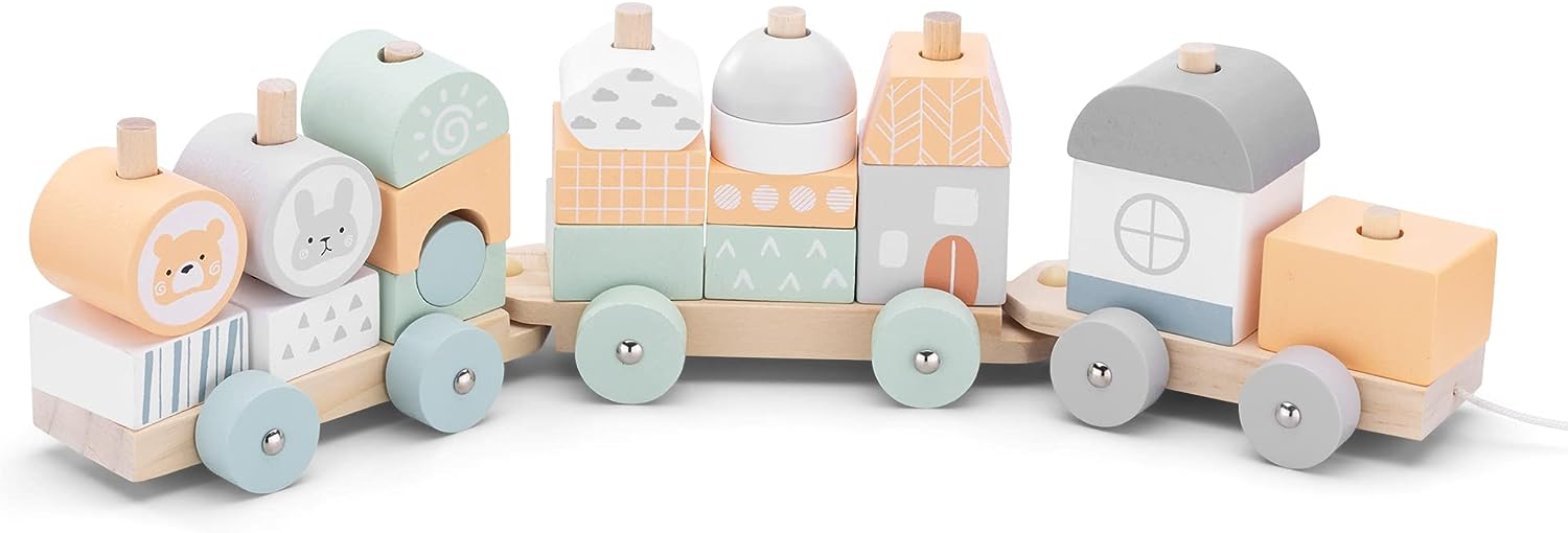 Tren de Madera para Niños clásico y educativo